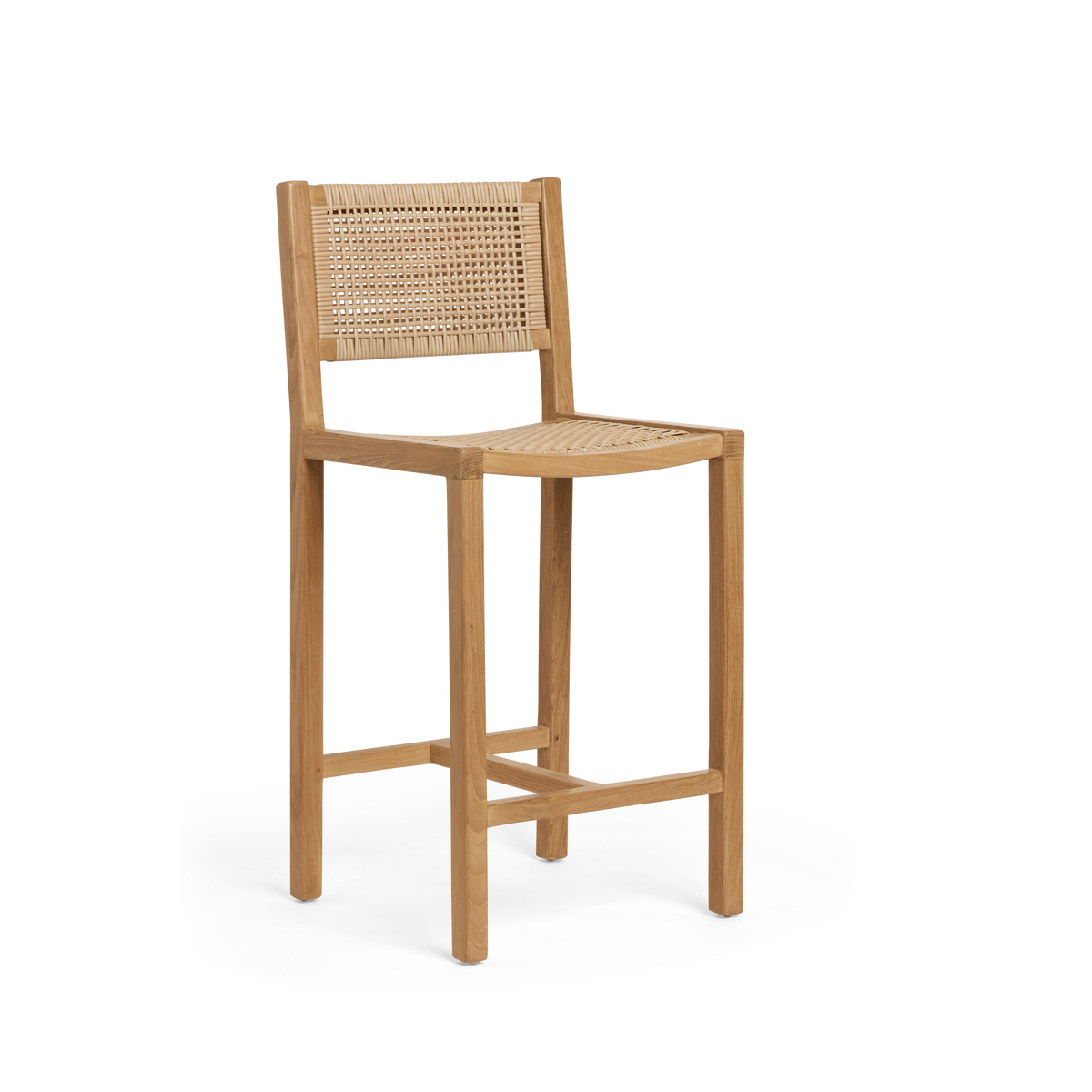 Pura Teak & Rattan Counter Stool in Natural Tones – Pure Salt Shoppe