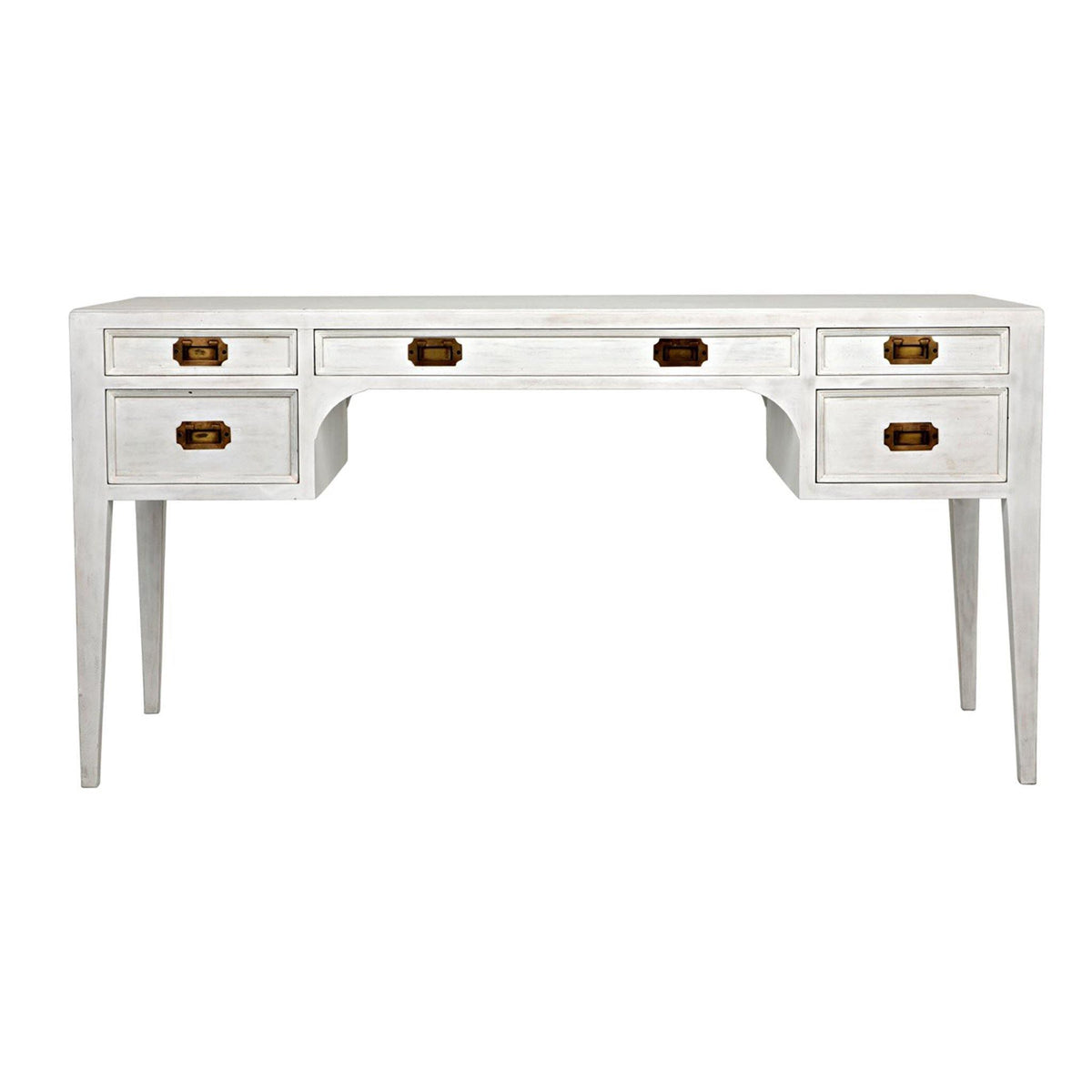 Arya Mahogany Desk in White Wash – Pure Salt Shoppe