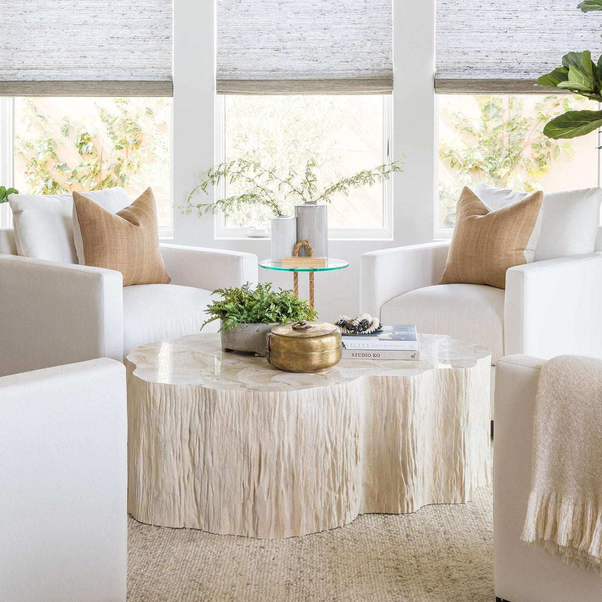 Pure Salt Shoppe | Camilla Fossilized Clam Coffee Table