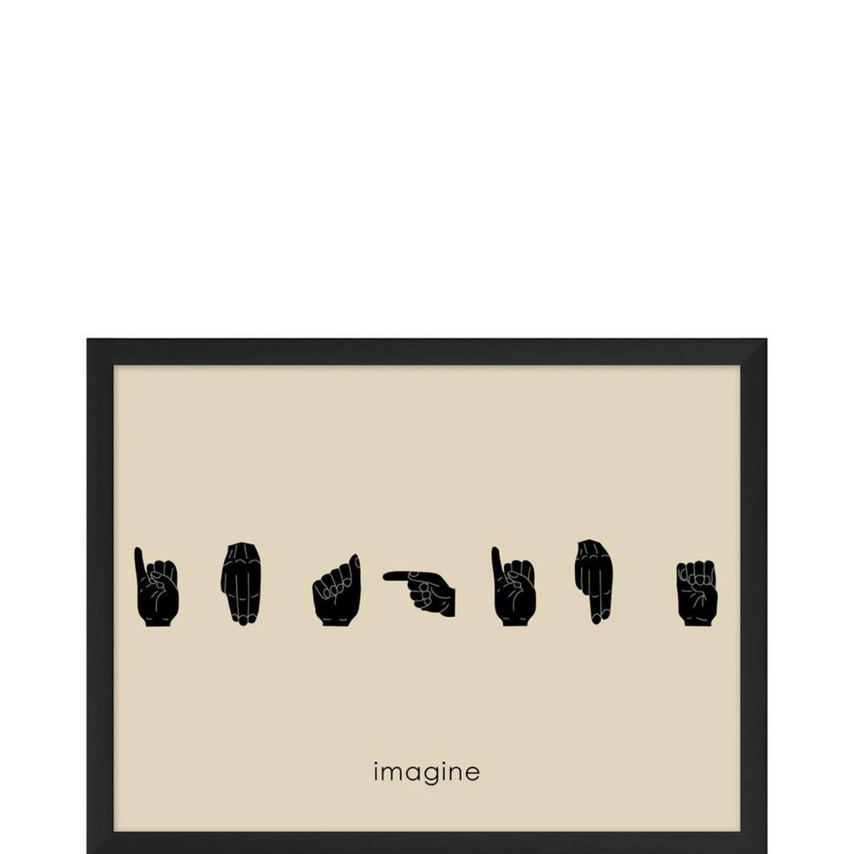 Imagine Sign Language Print on Matte Paper – Pure Salt Shoppe