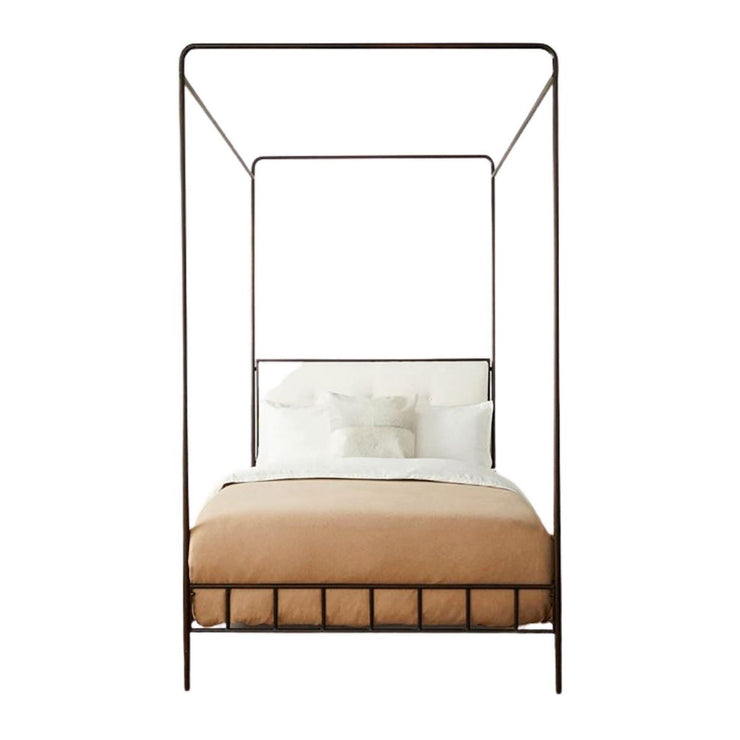 Sinclair Bronze Canopy Bed w/ White Alsek Fabric – Pure Salt Shoppe