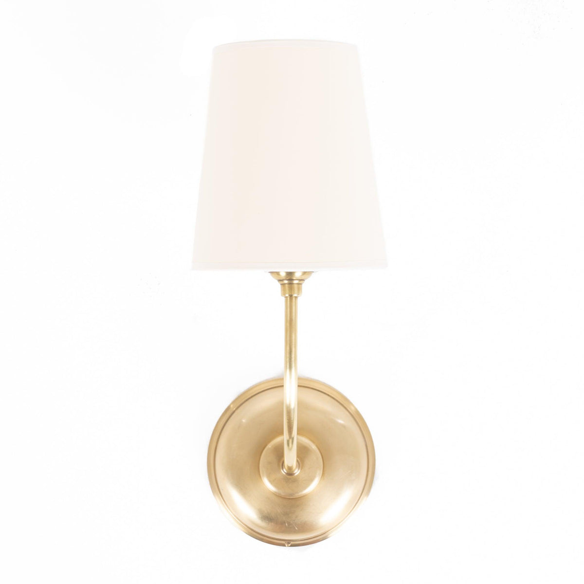 Vendome Single Sconce with Natural Shade – Pure Salt Shoppe